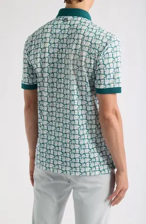 SWANNIES Sun Floral Piqué Performance Golf Polo