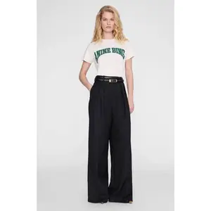 ANINE BING Shelley Cropped Baby Tee - Ecru
