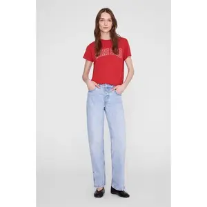 ANINE BING Shelley Tee - Tango Red