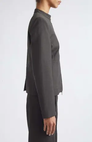 ST. AGNI Wool Blend Moto Jacket