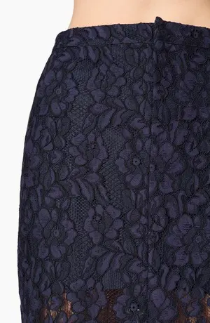 Cami Nyc Osmond Lace Midi Skirt - Navy