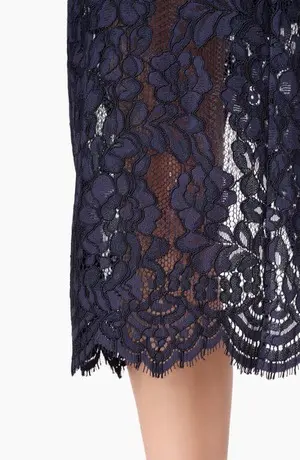 Cami Nyc Osmond Lace Midi Skirt - Navy