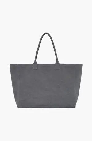 ANINE BING Leo Los Angeles University Canvas Tote - Washed Grey