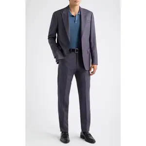 Emporio Armani G-line Purple Mélange Peak Lapel Virgin Wool Suit - Medium Purple
