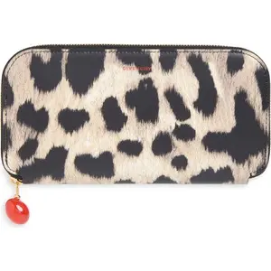 Givenchy Lucky Charms Printed Leather Zip Wallet - Black/beige