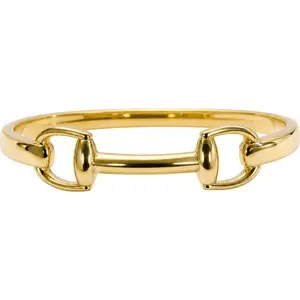 Argento Vivo Horse Bit Bangle Bracelet - Gold