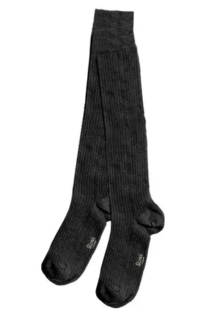 STEMS Cotton & Cashmere Blend Knee High Socks - Black