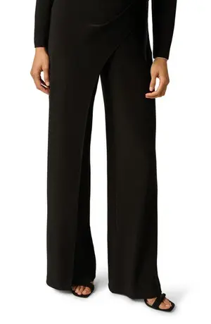 Adrianna Papell Satin Lapel Tuxedo Jumpsuit