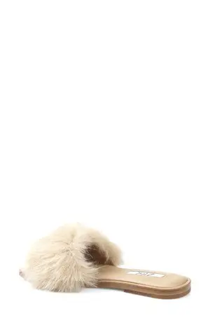 ZIGI Faux Fur Slide Sandal - Natural