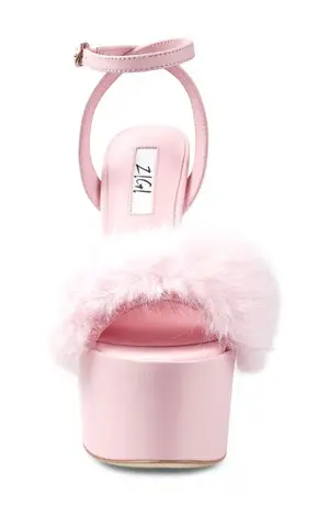 ZIGI Travvy Faux Fur Platform Sandal - Pink
