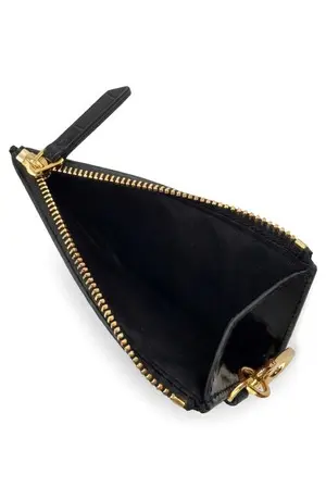Veronica Beard Croc Embossed Zip Card Holder