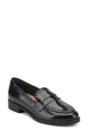 Easy Spirit Ori Faux Leather Penny Loafer Black