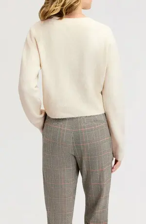 Sam Edelman Deep V-neck High Rib Sweater