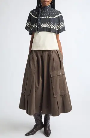 Sea Elly Polka Print Cape T-shirt