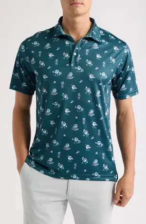 SWANNIES Jet Performance Golf Polo - Atlantic Deep
