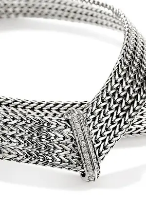 John Hardy Icon Sterling Diamond Link Necklace
