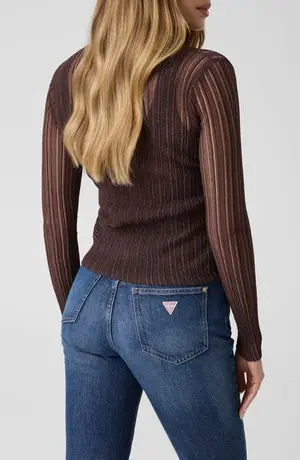 Guess Audrey Sheer Cardigan - F14k-dark