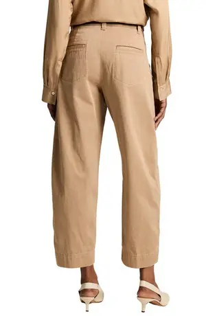 Vince Washed Cotton Mid Rise Utility Pants