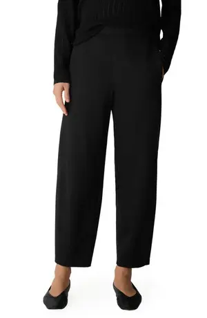 Eileen Fisher Stretch Ankle Lantern Pants Black