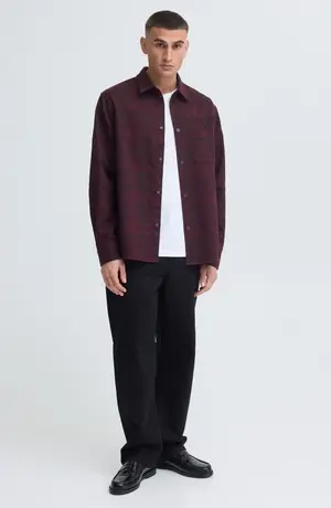 !SOLID Plaid Button-up Shirt