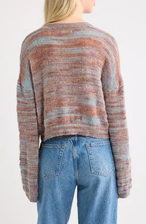 24COLOURS Melange Crop Sweater