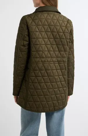 Bernardo Quilted Hooded Jacket - Olive
