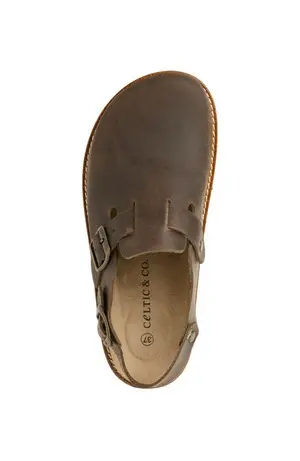 CELTIC & CO. Welt Sole Sling Back Clogs - Chocolate