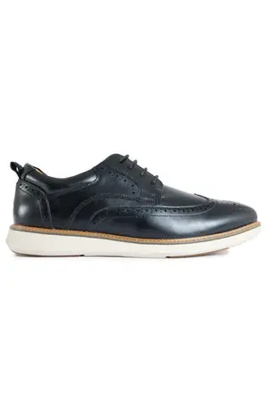 V.GAN LONDON Okra Brogue Casual Shoes - Black