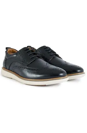 V.GAN LONDON Okra Brogue Casual Shoes - Black