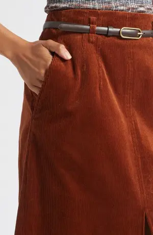 Veronica Beard Alexie Corduroy Midi Skirt