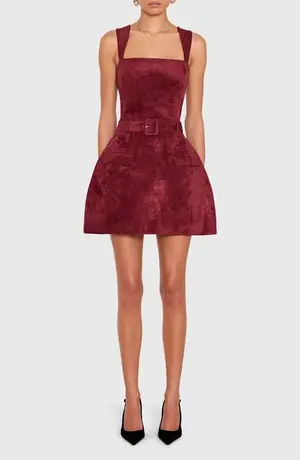 Amanda Uprichard Bethany Sleeveless Faux Suede Skort