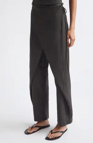 ST. AGNI Wrap Rouleau Wool Blend Pants