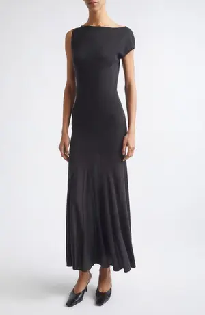 ST. AGNI Jersey Circle Hem Maxi Dress