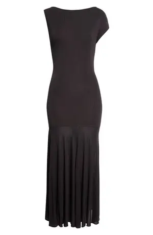 ST. AGNI Jersey Circle Hem Maxi Dress