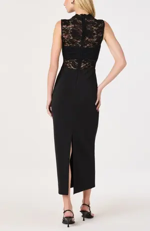 Astr The Label Cathia Lace Bodice Midi Dress