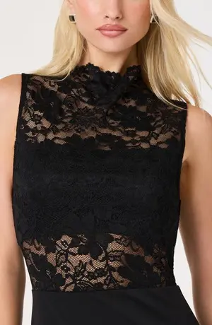 Astr The Label Cathia Lace Bodice Midi Dress