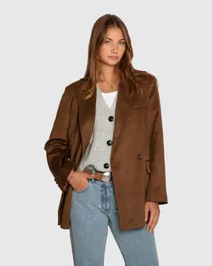 BELLE & BLOOM Charmer Faux Suede Blazer