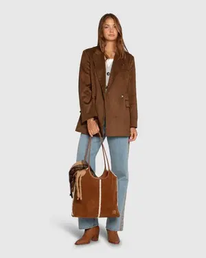 BELLE & BLOOM Charmer Faux Suede Blazer