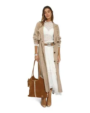 BELLE & BLOOM Live In Dream Maxi Trench Cardigan