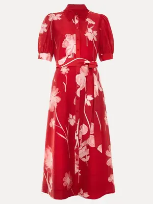 PHASE EIGHT Petite Delphine Belted Midi Shirt Dress