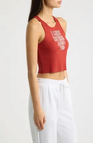 BOYS LIE I Miss Nothing Graphic Crop Tank