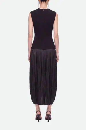 NOCTURNE Cap Sleeve Bubble Hem Dress