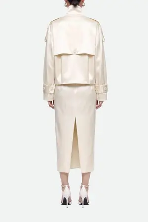 NOCTURNE Oversized Double Breasted Trench Coat