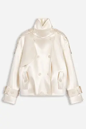 NOCTURNE Oversized Double Breasted Trench Coat