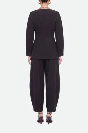 NOCTURNE Ring Button Wrap Front Jacket