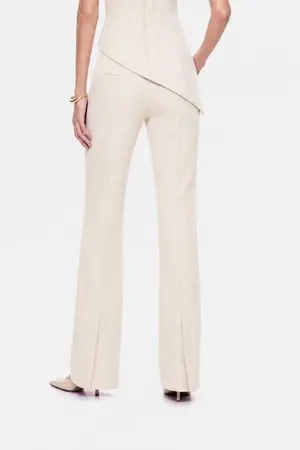NOCTURNE High Waist Slit Hem Trousers