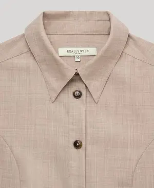 REALLY WILD CLOTHING Diane Wool Shirt Dress