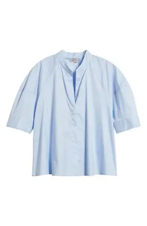 EMME Genniaio Stand Collar Puff Sleeve Top