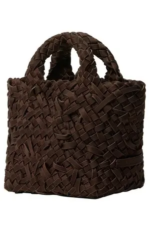 NAGHEDI St. Barths Petit Woven Tote - Chocolate