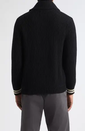Double Rl Wool Cardigan